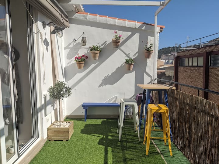 Bedroom Pentouse Historical Center Sunny Terrace - Málaga