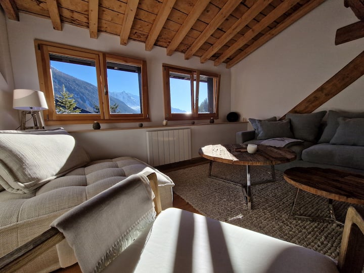 Beautiful Loft With Stunning View In Argentiere - Argentière