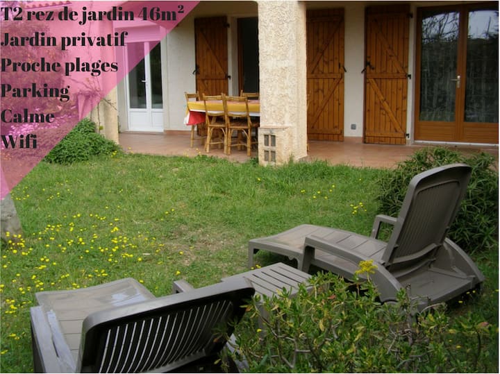 T2  Climatisé Rdj Hyères (Les Salins) 47m² - Hyères