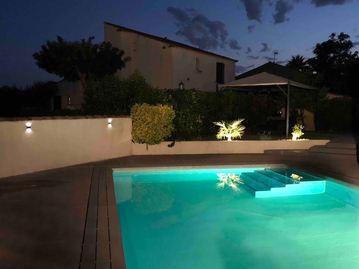 Très Bel Appartement Dans Villa Avec Piscine - Lunel