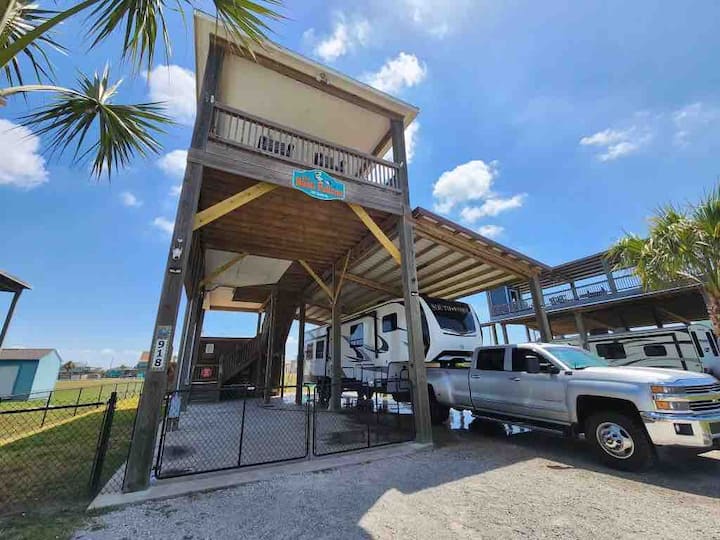Private RV PORT 1 block to the Beach! - Campsites for Rent in Bolivar ...