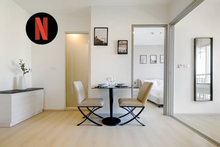 High Fl★apt W/multi-purpose Room&rooftop Pool @Mrt - Bangkok