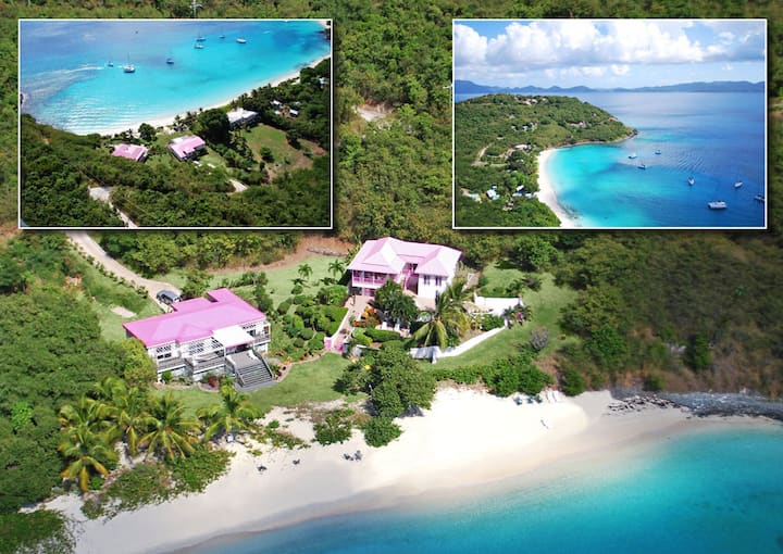 Pink House Villas - 2 Oceanfront Villas - 聖托馬斯島