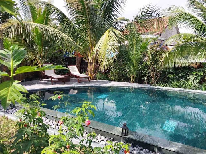 Paohomes-rustic Stone Pool Villa,1min To The Beach - Hội An