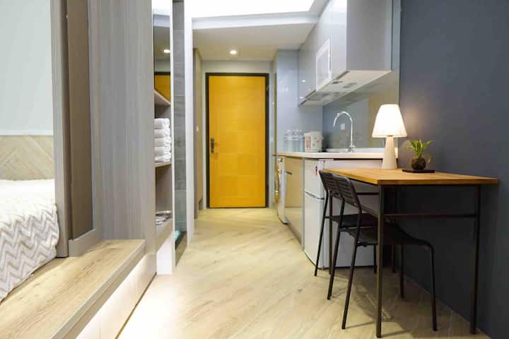 Ximending Cozy Apt#26/2+1rm/4-8ppls - 완화 구