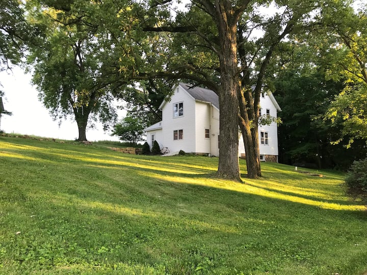 Hillside Farm House With Beautiful Sunrise - Blue Mound State Park, Blue Mounds