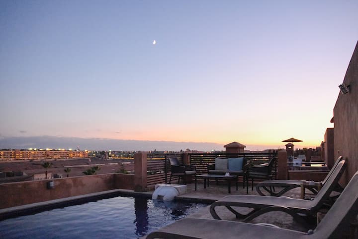 Appartement Luxe & Moderne (Pool,iptv) City Center - Marrakech