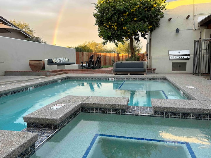 Heated Salt Water Pool With Spa, Fire-pit &Bbq - Tucson, AZ