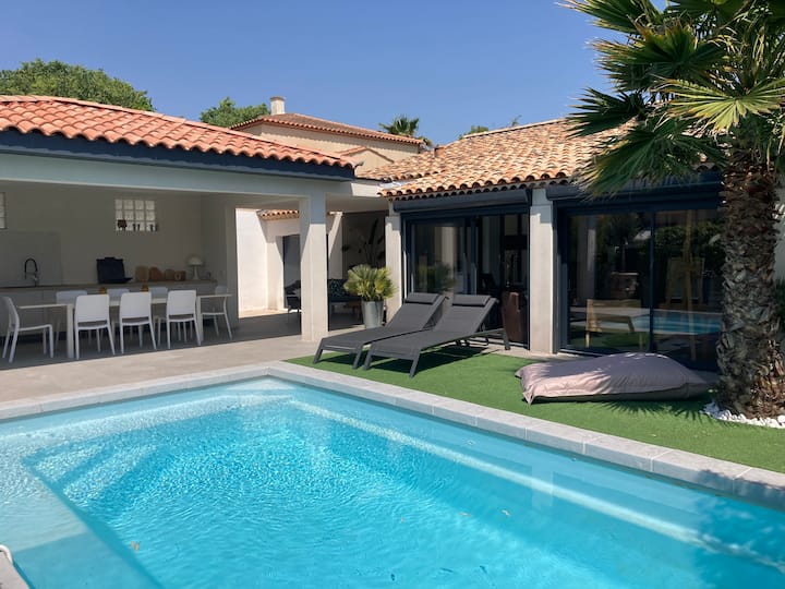Villa De Charme Avec Piscine, Plage à Vélo - Montpellier