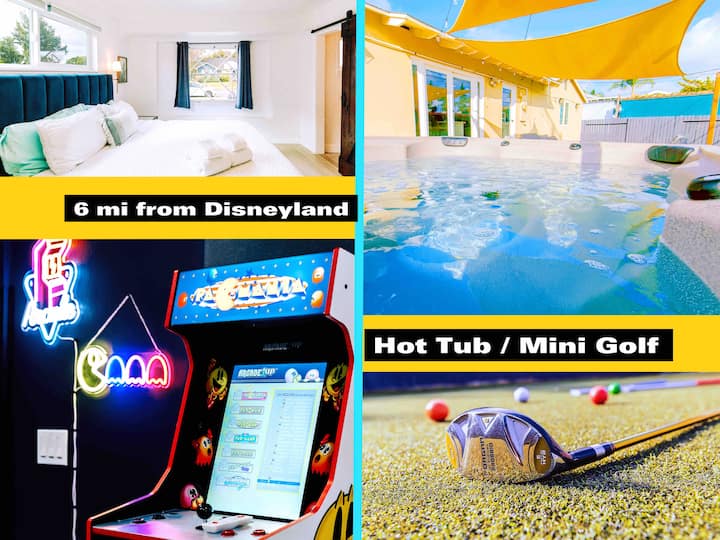 @5 Miles From Disney: 4b3b / Hot Tub + Mini Golf - アナハイム, CA