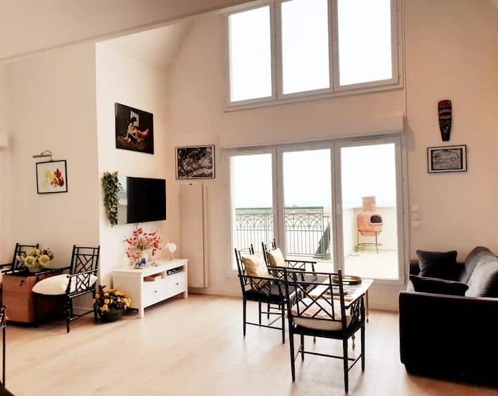 Villa Sur Le Toit 105m² Front De Mer Terrasse 70m² - Houlgate
