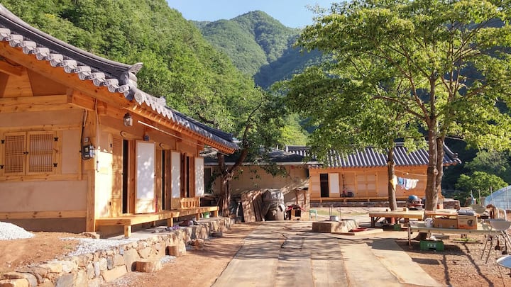 석병산황토한옥민박(펜션형) [내외채 전체-25평] - Gangneung-si