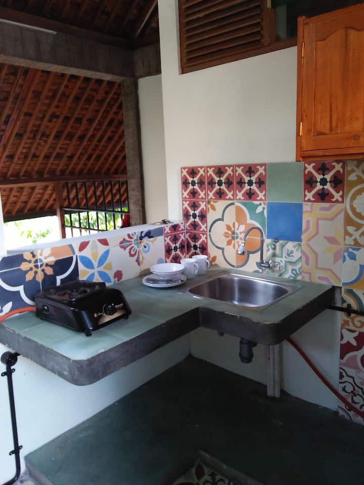 Melati Double Studio With Shady Balcony (Upstairs) - Yogyakarta