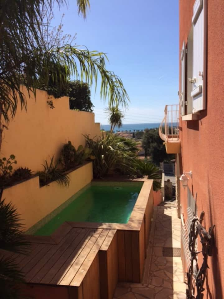 Maison-vue Pleine Mer-piscine - Sanary-sur-Mer