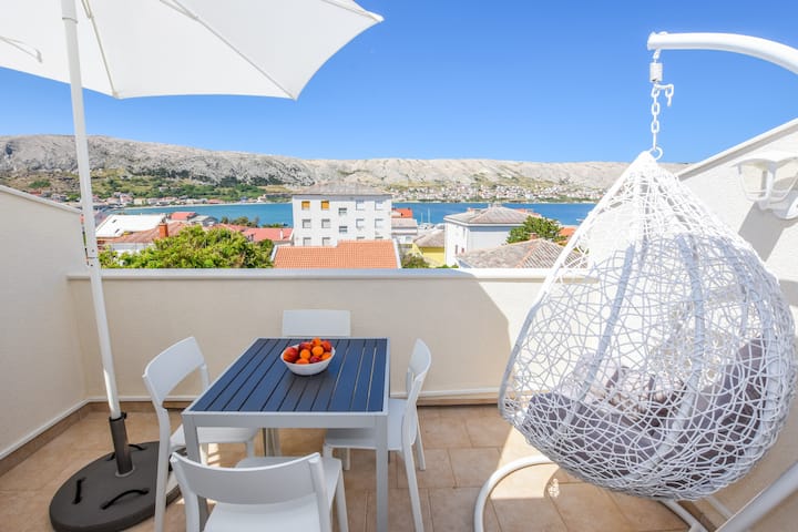 Luxury Apartment With Sea View In Vila Magena - Pag