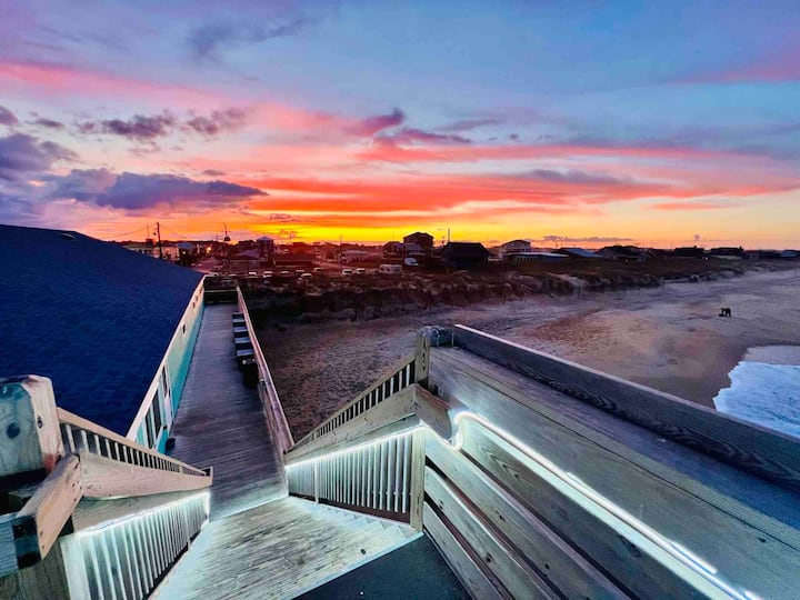 Obx Couples Retreat W/ Tiki Bar + Ocean View - Kill Devil Hills, NC