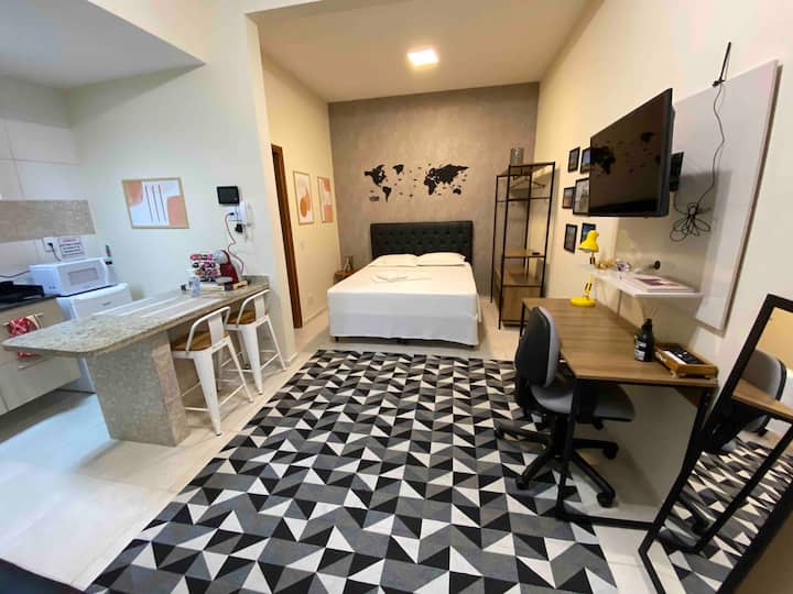 Studio 08 | Vaga De Garagem + Wi-fi De 300mb - Araraquara