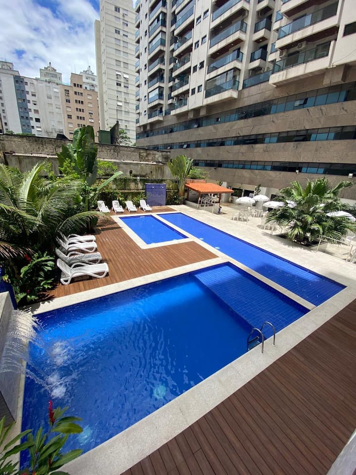 Flat (113) Na Região Central Do Guarujá - Guarujá