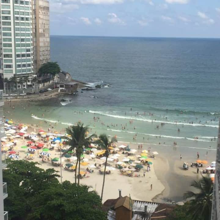 Guarujá Sp Praia De Pitangueiras Apto Pé Na Areia - Guarujá