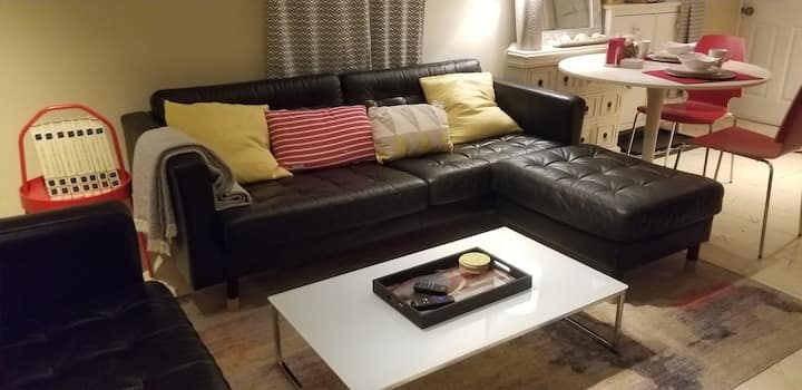 Cozy Guest Suite +Private Bath+ Laundry+backyard - 布魯克林