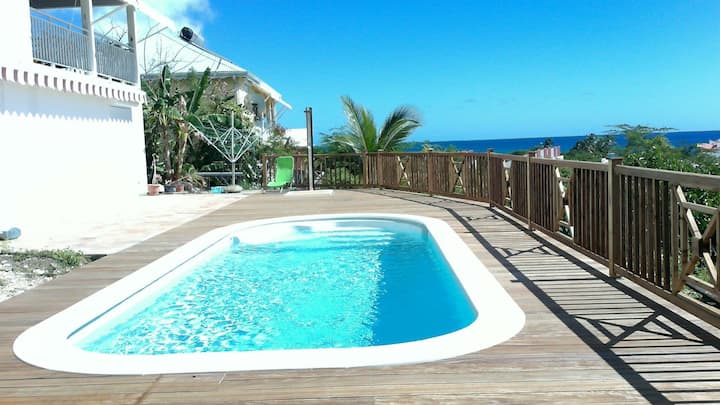 Villa 6 Personnes Avec Piscine Et Vue Mer - Guadeloupe