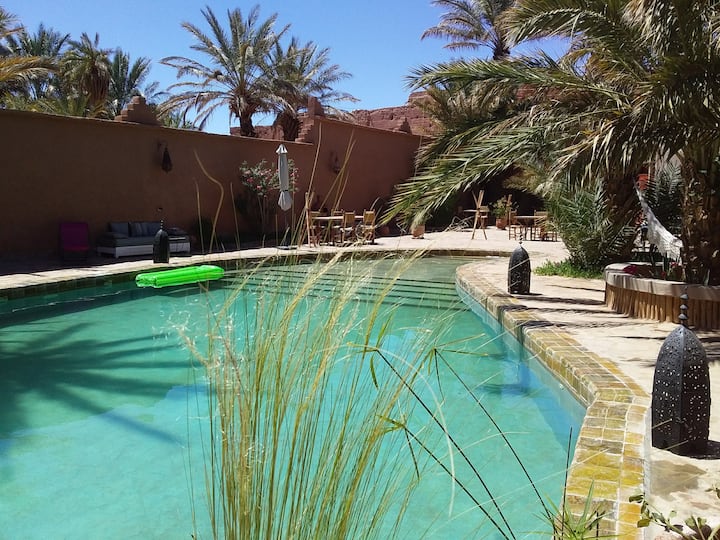 Dar Pienatcha   Chambre Orange Vue Piscine /Jardin - Zagora