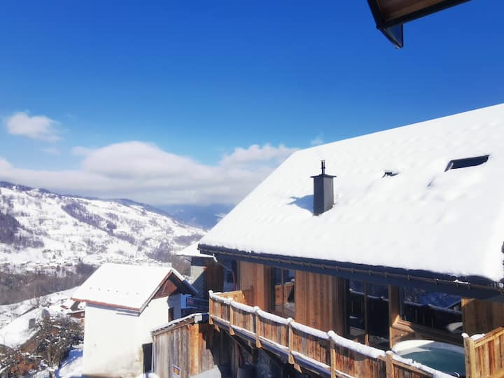 Charmant Chalet De Montagne Avec Bain Nordique - Saint-François-Longchamp