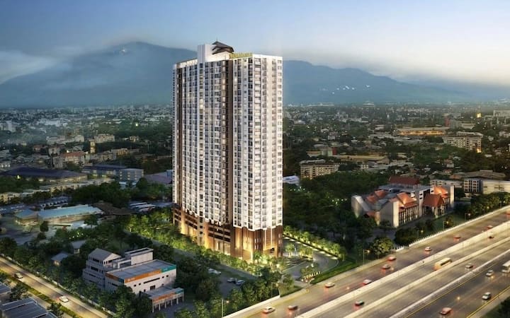 清迈最高楼位于清迈最大的购物中心对面，隶属于15分钟商业圈2812房花园泳池景观 - Chiang Mai, Thailand