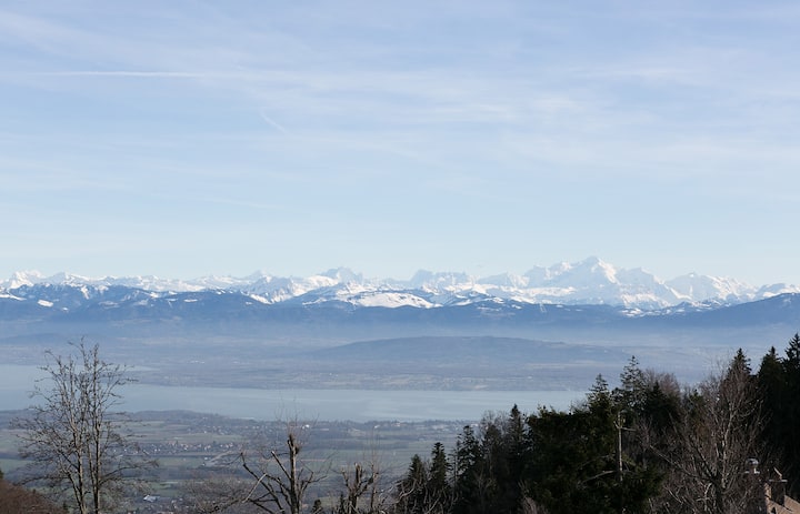 Truly Amazing Geneva Lake And Alps Mountain View - Divonne-les-Bains