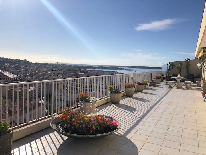 Penthouse 7 Pers Vue Panoramique Centre Cannes - Cannes