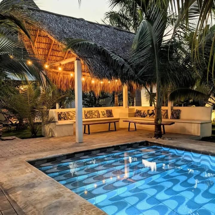 Encantador Bungalow Con Ac Y Vistas Al Mar - 니카라과