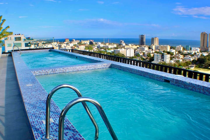Central Apt With Pool, Gym & Fast Wi-fi For 3 - Santo Domingo