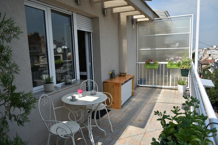 Rooftop Studio With Large Terrace In Vračar - 貝爾格勒