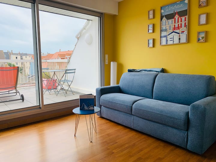 La Terrasse Vue Mer Du 42 Ferber, Plein Sud - Wimereux