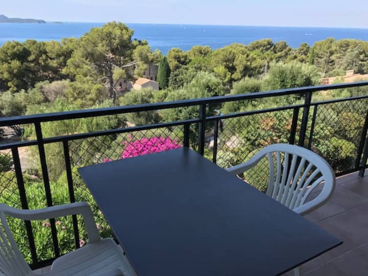 Vue Imprenable Sur La Mer. Appartement 2 Pièces. - Carqueiranne