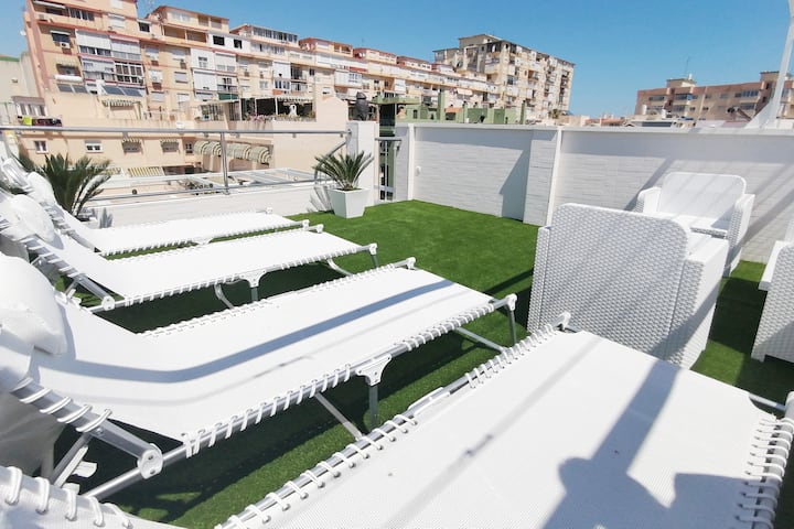 B Impresionante Casa De Lujo Con Terraza En Playa - Málaga