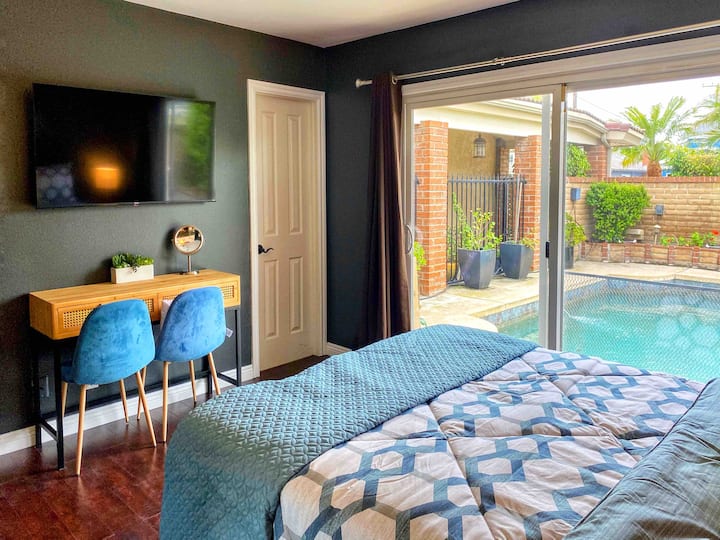 The Free Spirit Boho Retreat Pool View/pvt Entry☀️🌊 - Costa Mesa