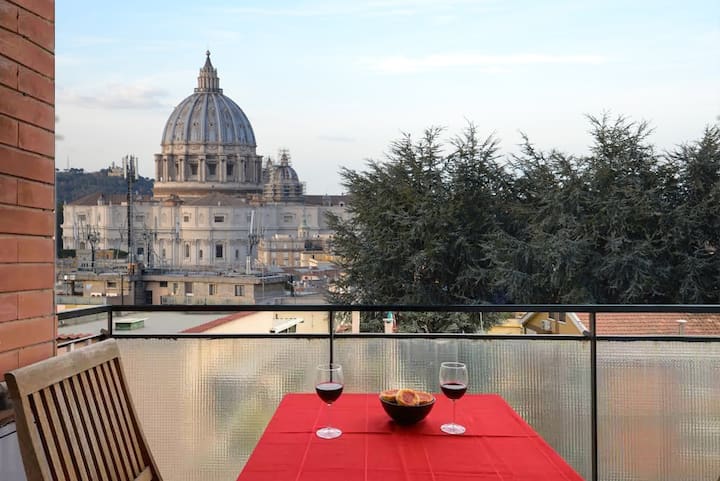 Appartement Moderne Avec 3 Balcons Sur St. Peter's - Rom