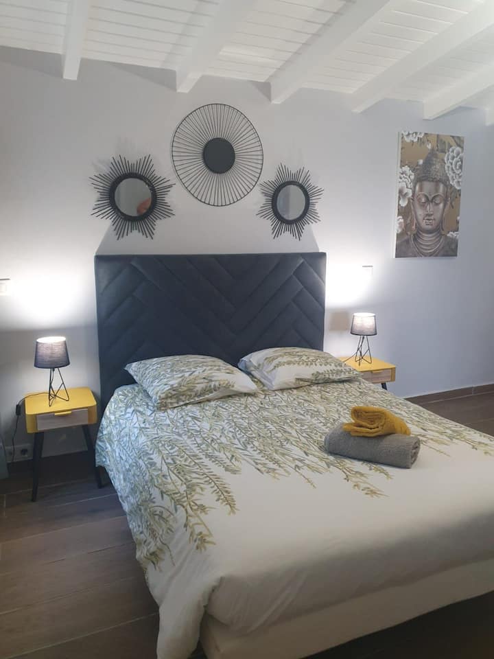 Charmant Bungalow, Accès Plage à Pied, Sainte Anne - Guadeloupe