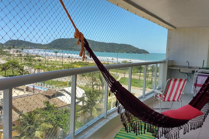 Pé Na Areia, Vista Privilegiada Para O Mar! - Bertioga