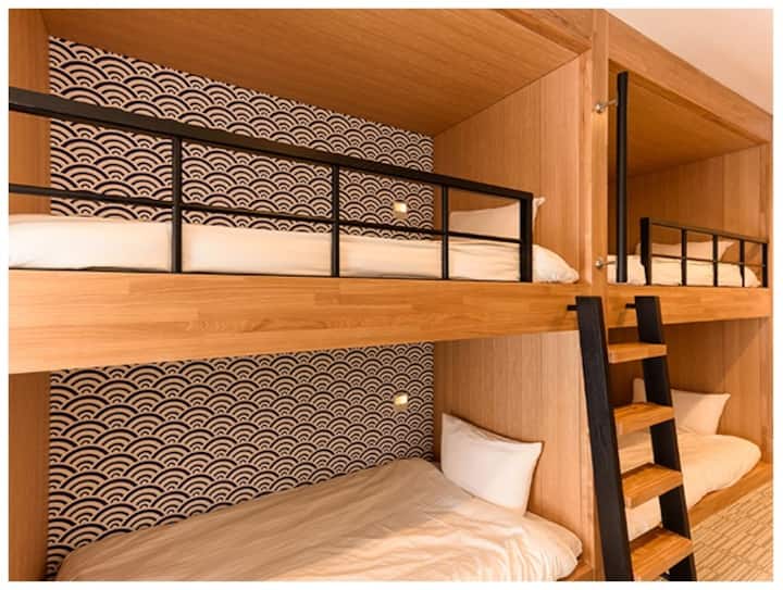 2 Bunk-beds Quad Room With Bathroom & Kitchen - Kyoto