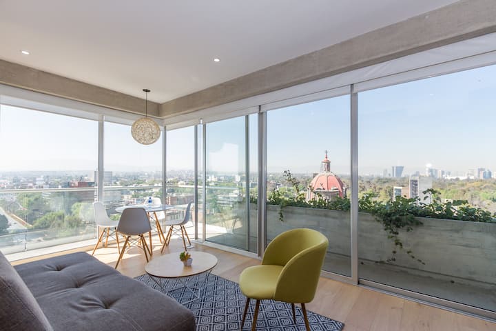 Oasis W/unbeatable View Of Chapultepec & Fast Wifi - Mexico City