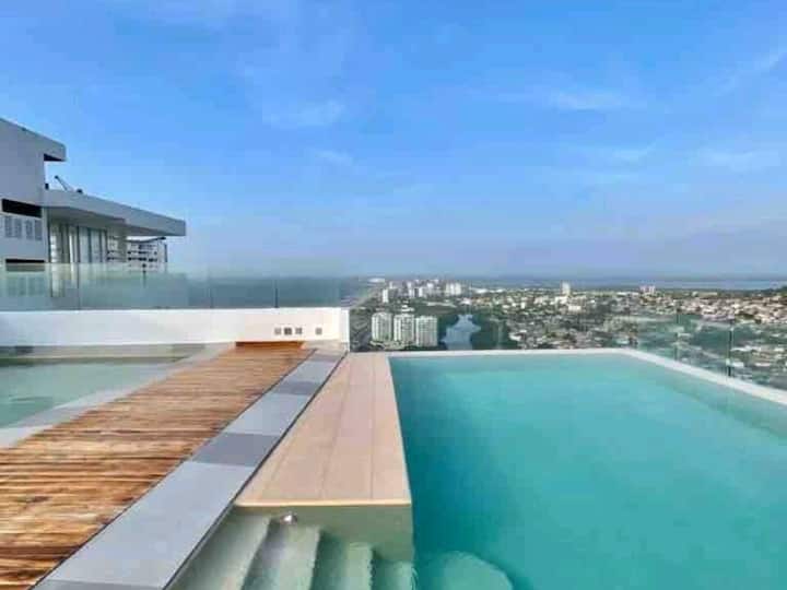 Superbe Appartement Vue Mer Et Piscine Panoramique - Cartagena, Colombia