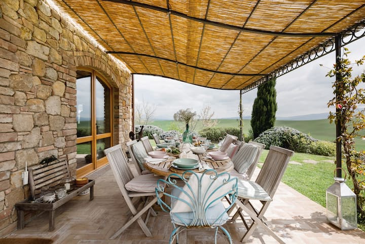 Stone Villa With A Saltwater Pool In Val D'orcia - San Quirico d'Orcia