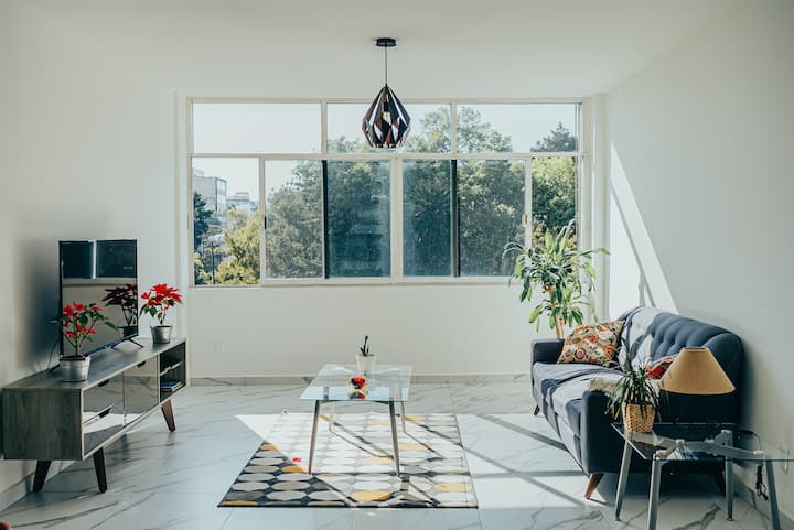 Gorgeous Minimalist Loft Overlooking The Park - Distrito Federal