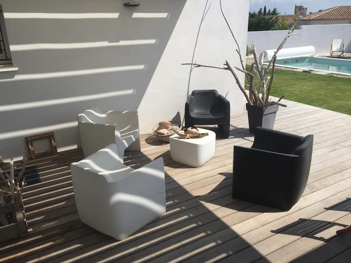 Villa 6 P+piscine -17 Km De Mer Cap D'agde - Pézenas
