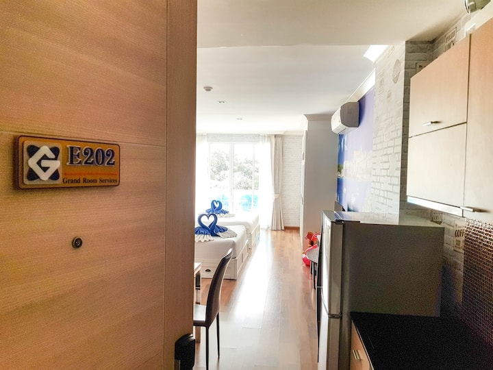 E202 Family Room Studio Free Water Park Near Sea - Hua Hin