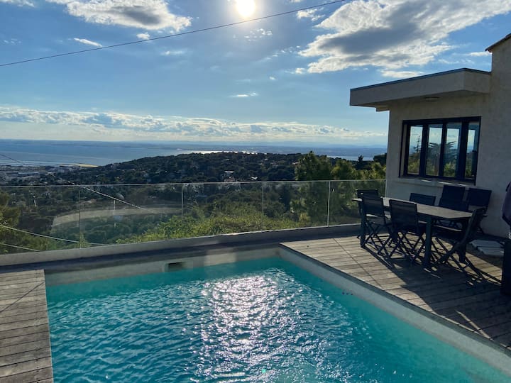 Belle Villa Vue Mer Piscine Chauffée + Studio - Sète
