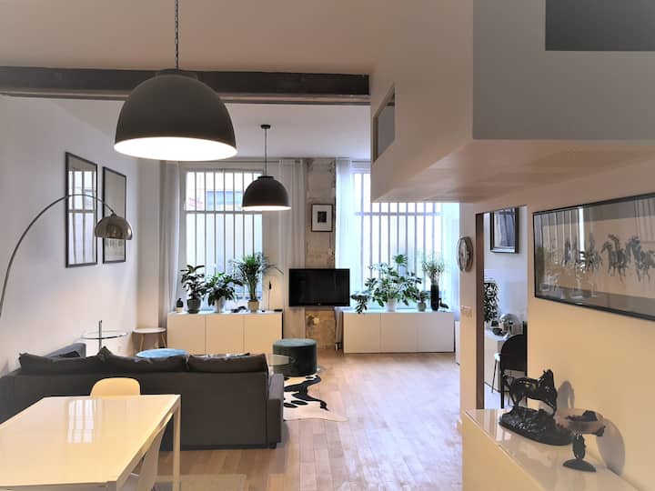 Grand Loft Lumineux En Duplex Au Centre De Paris - Paryż