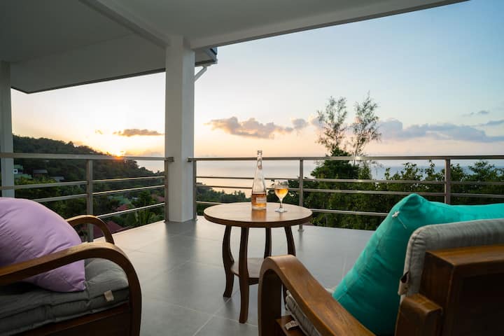 Bellarose _ Seaview, Private, Close To The Beach - Ko Pha-ngan